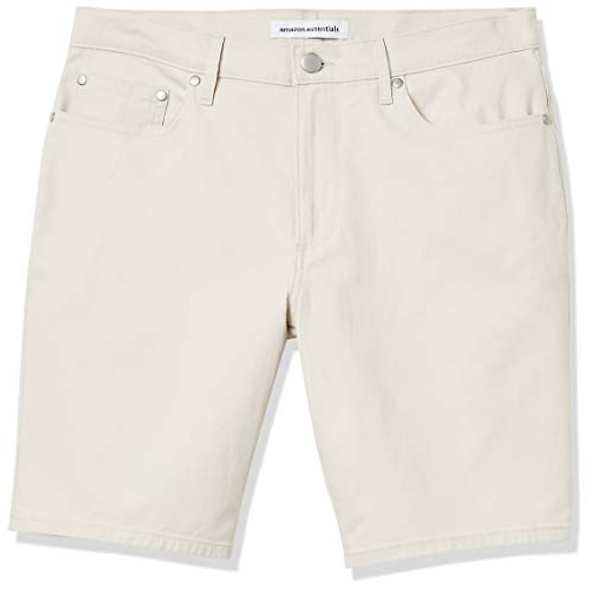 Amazon Essentials Men's Slim-Fit 9" Inseam Stretch 5-Pocket Short, Stone, 34