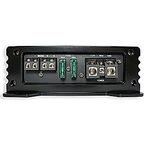 Kicker Bundle Compatible with Universal Vehicle 46TL7T122 12" Loaded Square Thin Sub Box with HA-A400.1 Amplifier and HA-AK8 8Ga Amp Install Kit