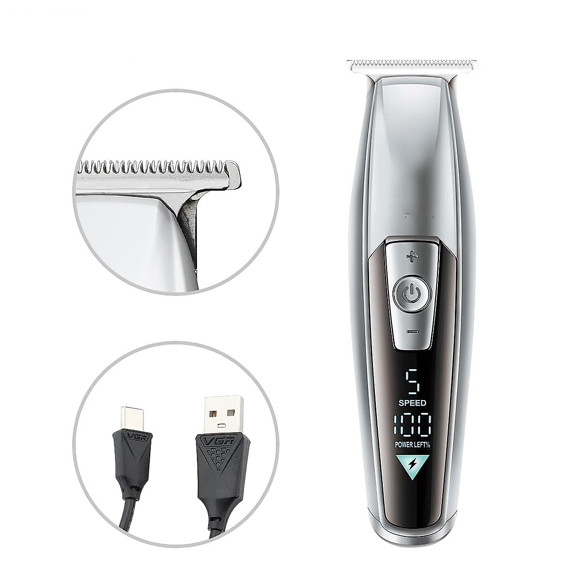 HARUE Hair Clippers for Men, Hair Trimmer Cordless Hair Cutting Machine Electric Barber Clippers Professional Hair Clipper T-Blade Trimmer for Men