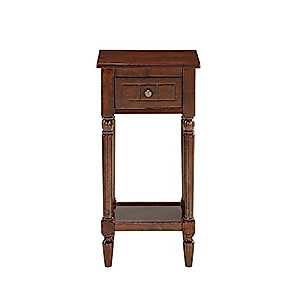 Convenience Concepts French Country Khloe 1 Drawer Accent Table with Shelf, Espresso