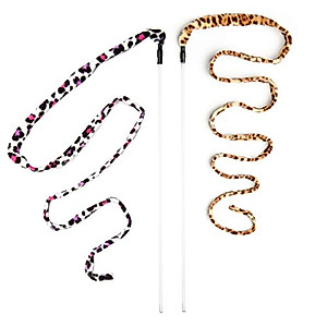 CAT DANCER Jungle Cat Wand 2 Pack, Multi Color (305),Medium Breeds