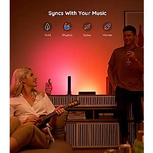 Govee Smart Light Bars, RGBICWW Smart LED Lights with 12 Scene Modes and Music Modes, Bluetooth Color Light Bar for Entertainment, PC, TV, Room Decoration
