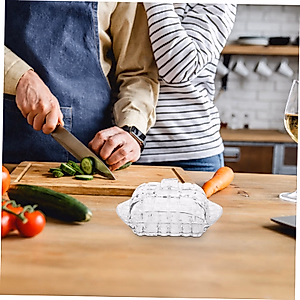 IFANLANDOR Cupcake Display Stand Clear Cake Stand Mini Cupcake Stand Cupcake Holder with Lid Cupcake Stands Clear Display Stand Centerpiece Table Decorations Fruit Tray Dessert Glass Plate