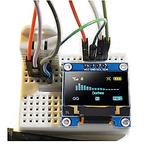 Dorhea 0.96 inch OLED i2c Display Module IIC Serial LCD Screen 0.96" LED Module Display Yellow Blue 12864 OLED /3.3V-5V 128 X 64 Compatible with Nano Display Raspberry Pi 51 Msp420 Stim32 SCR