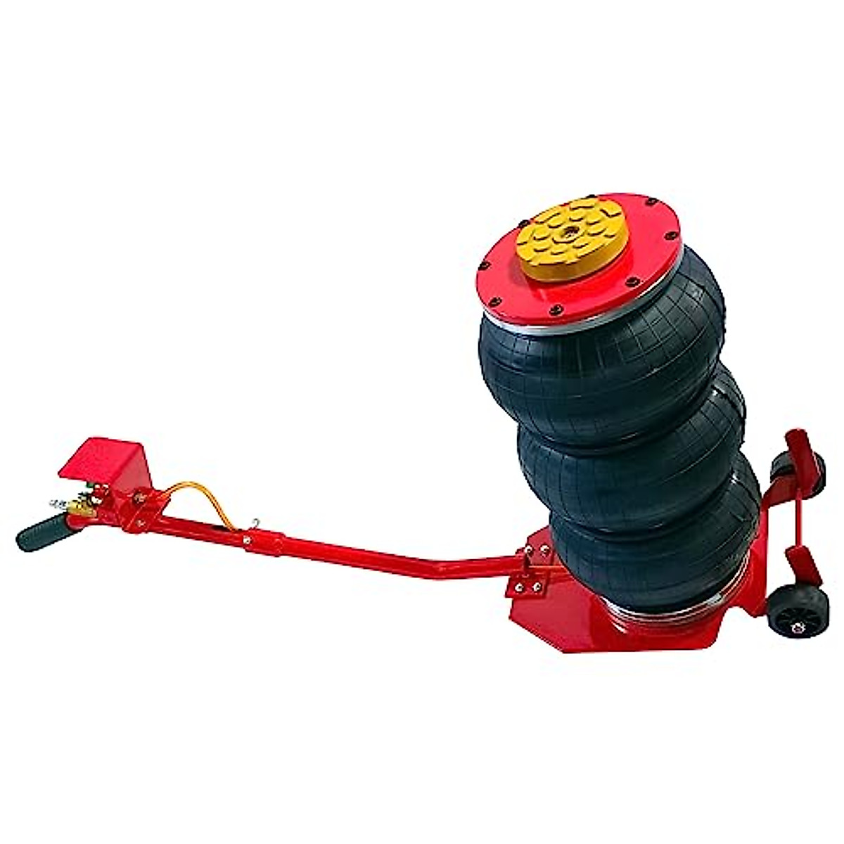 ATPTYSKJ Air Jack, 3 Ton/6600 lbs Triple Bag Air Jack, Air Bag Jack Lift Up to 17.72 Inch, 3S Fast Lifting Air Bag Jack Suitable for Long Handled Cars (Red)