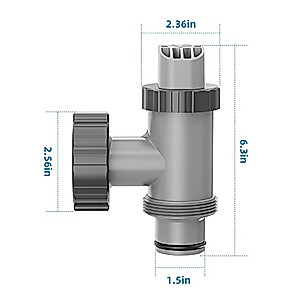 SHAPON Plunger Valve Compatible with Intex Pool Parts and Accessories, On/Off Plunger Valve Replacement for Above Ground Swimming Pool and Pool Filter Pump (1 Pack)