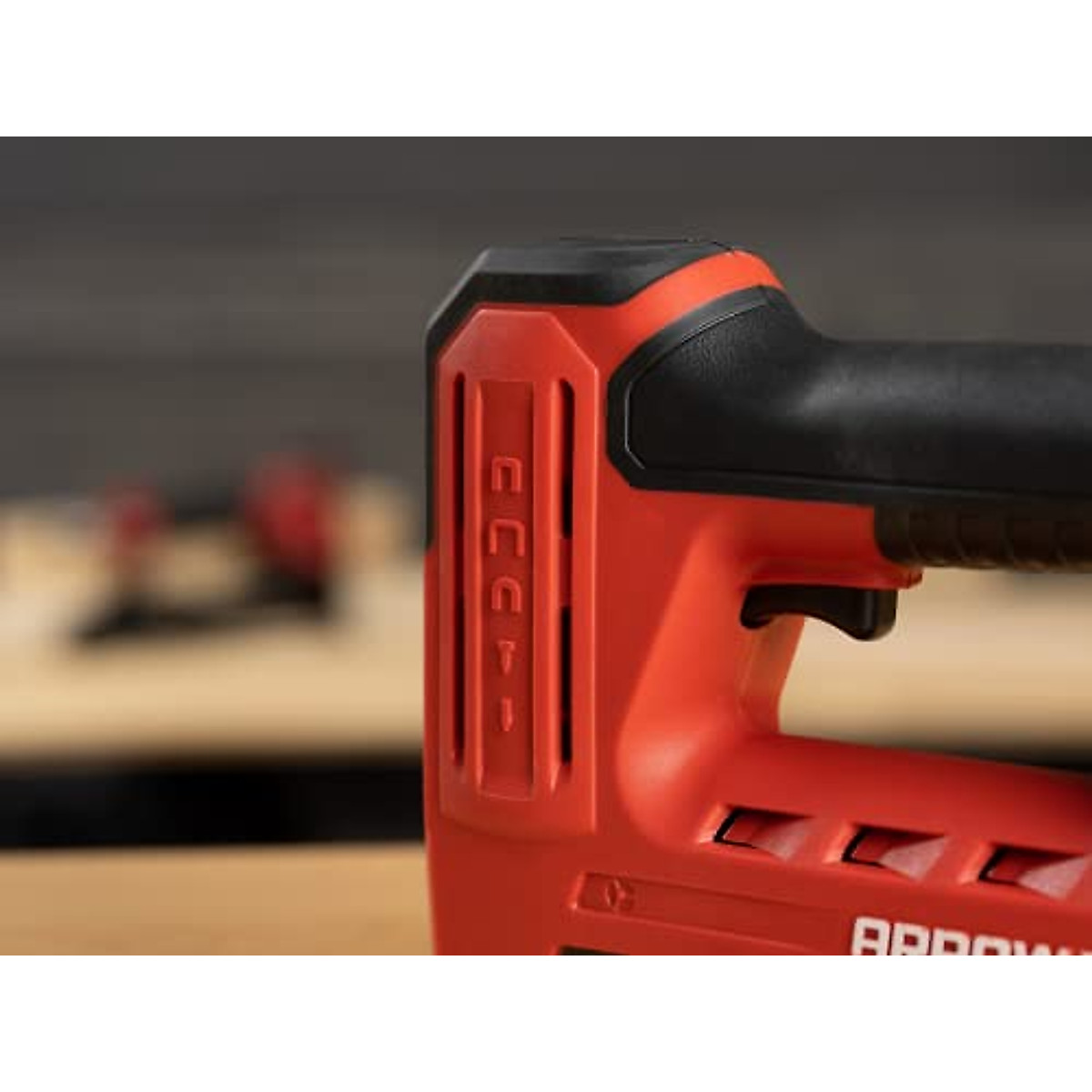 Arrow ET501F Corded 5-in-1 Professional Electric Staple and Nail Gun, Wire Stapler, and Brad Nailer for Upholstery, Framing, Insulation, Crafts, Fencing, and Cable, Black/Red