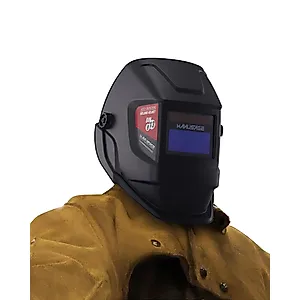 MANUSAGE Auto Darkening Welding Helmet for Men, Welding Hood Auto Darkening Has Dual Power Supply with Solar and Lithium Battery, Welding Mask True Color Shade 9-13 Ideal for Mig Tig ARC (M380SE)