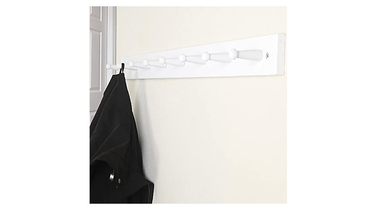 Dseap 8 Peg Wall Coat Rack - Minimalist Wooden Design