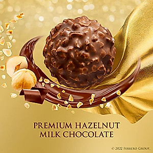 Ferrero Rocher Premium Gourmet Milk Chocolate Hazelnut, Individually Wrapped Candy for Gifting, A Great Easter Gift, 42 Count