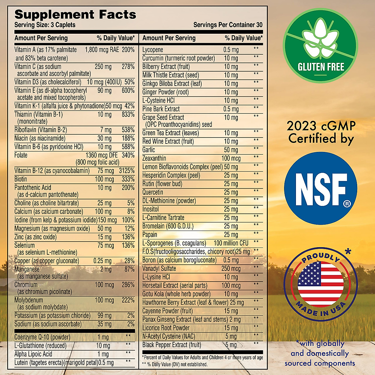 Health Thru Nutrition Physician's Multi-Vitamin Complex | 60 Plus Vital Nutrients Formula Including CoQ-10, Glutathione, NAC, ALA, Lutein and More | Complete Wellness Support (Pack of 90)