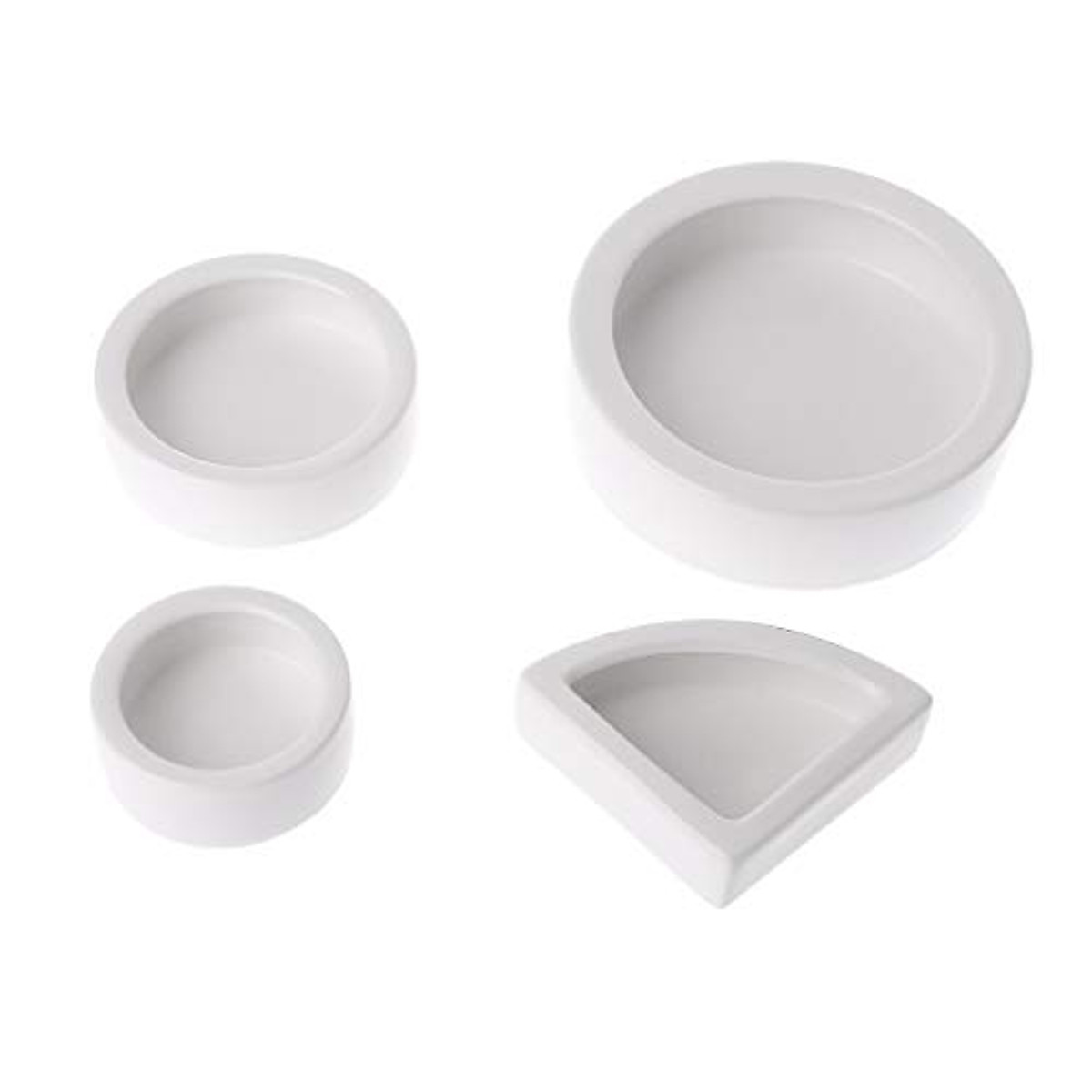 7haofang Ceramics Reptile Feeder Water Food Dish Feeding Bowl Turtle Lizard Snake Basin