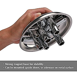 EMENTOL 5PCS 6-Inch Round Magnetic Tray Set, Stainless Steel Magnetic Bowl, for Screws, Nuts, Bolts, Metal Parts