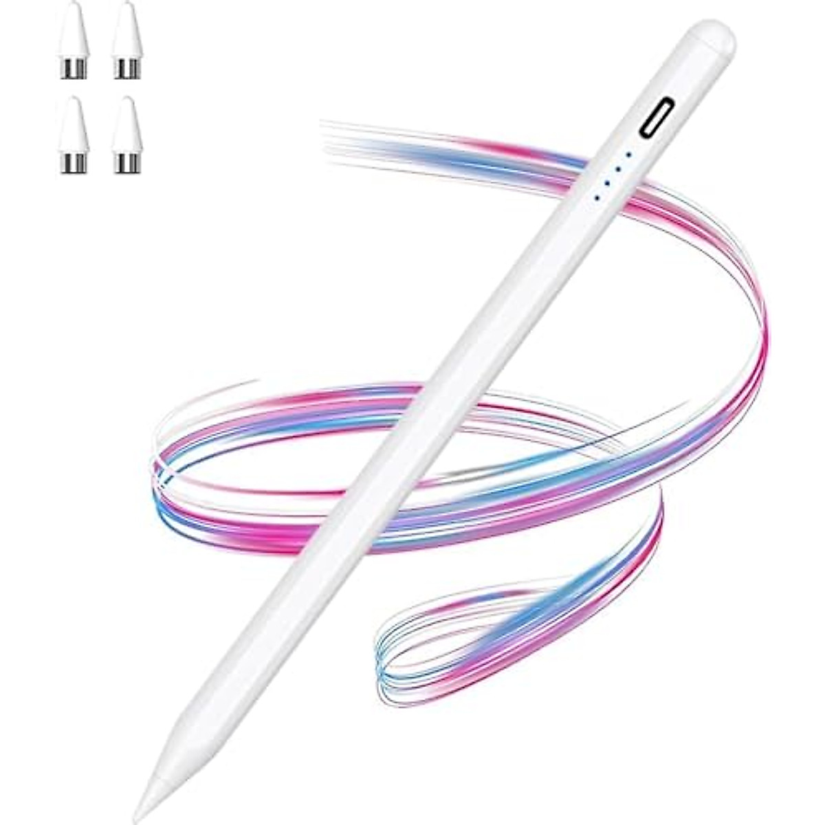 EVACH Pencil Grips for Apple Pencil 1st & 2nd Generation, USB-C & Pro - Comfortable Pencil Grips for Writing and Drawing,Set of 3 Colors(White Pink Green) - Ergonomic Precision