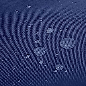 ANRODUO Pack of 2 Outdoor Waterproof Throw Pillow Covers Solid Decorative Garden Cushion Sham Outside Lumbar Square Pillowcase for Patio Tent Balcony Bench Tent Couch Sofa (12"x20", A-Navy Blue)