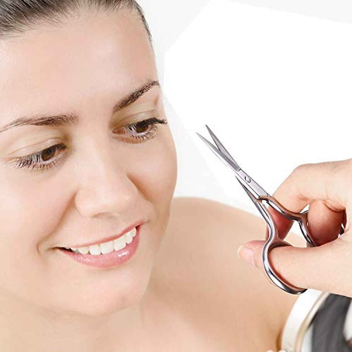 3 Pack Small Nose Scissors Facial Hair Scissors Mini Beauty Scissors Stainless Steel Trimming Pointed Scissor for Grooming Eyebrows, Nose, Mustache, Beard