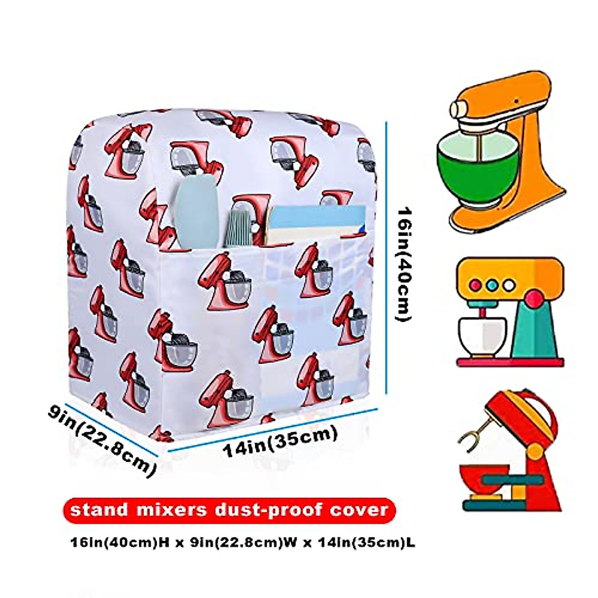 Kitchen Aid Mixer Cover,Kitchen Aid Mixer Covers For Stand Mixer,Kitchen Aid Stand Mixer Cover Compatible with 6-8 Quart Kitchenaid/Hamilton Mixers/Tilt Head Bowl Lift.Kitchen Aid Mixer Accessorie