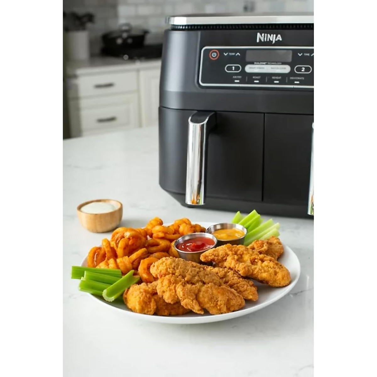 Ninja Foodi 4-in-1 8-Quart. 2-Basket Air Fryer with DualZone Technology- Air Fry, Roast, and More