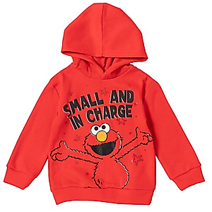 Sesame Street Elmo Toddler Boys Fleece Pullover Hoodie & Pants Red 2T