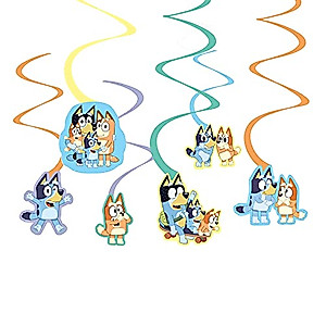 Bluey Spiral Decorations - 12" | Multicolor | 12 Pcs.