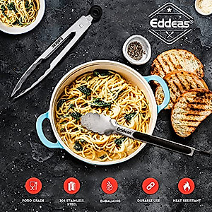 Tongs For Cooking - Heat Resistant 600 Degrees Stainless Steel Kitchen Tong,Heavy Duty Metal Locking Tongs - Perfect for Food,Salad and BBQ set of 3 (7",9" and 12") Dishwasher