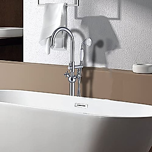 Freestanding Bathtub Faucet with Hand Shower