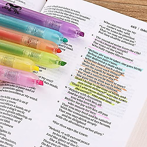 Mr. Pen- Retractable Highlighters, 6 Pack, Pastel Colors, Chisel Tip, No Smear Click Highlighter, Bible Journaling Highlighter, Highlighter Markers Retractable, Highlighter Pens, Mild Highlighters