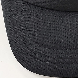 OAKFARM 12 Pack Sublimation Hats for Men Blank Trucker Hats Bulk SnapBack Mesh Women Baseball Caps DIY Custom Pure Black
