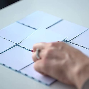 Bravestorming Mover Erase, Stackable and Magnetic Mini Whiteboard on The Palm, 72x72x3mm, Pack of 4 (Pen Included) (Yellow), Art Supplies for School and Office Projects and Presentations