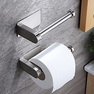 YIGII Toilet Paper Holder - Self Adhesive Toilet Roll Holder for Bathroom 2 Pack Tissue Holder Dispenser, SUS304 Stainless Steel