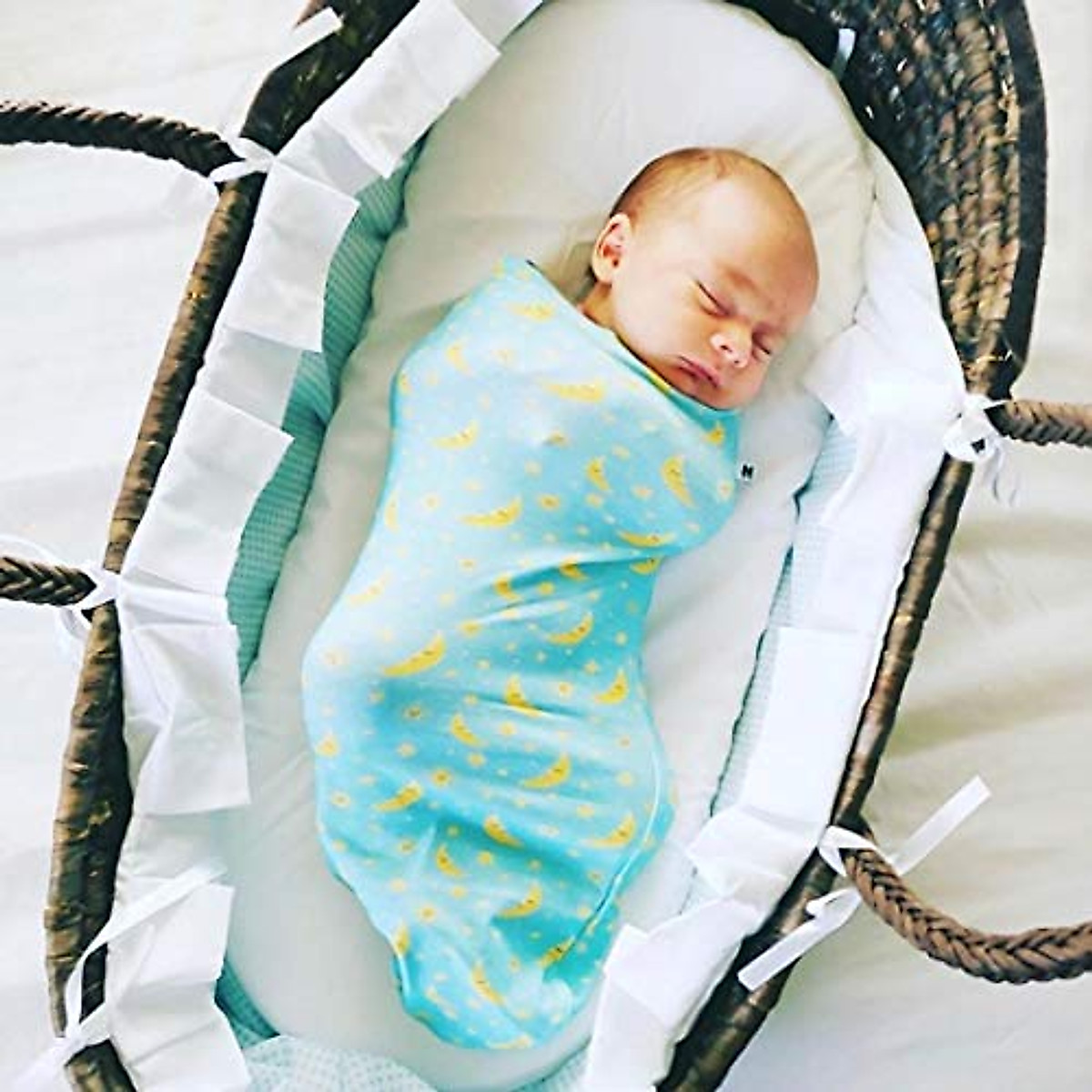 Henry Hunter Baby Swaddle Sack | The Simple Swaddle | Soft Stretchy Cotton Swaddles for Newborns | Baby Swaddles 0-3 Months, Swaddle Blankets for Baby Boy, Pack of 3, Cloud | Moon | Light Heather