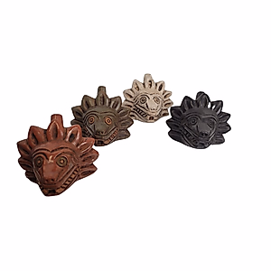 Quetzalcoatl Death Whistle Made Of Clay, Replica Of Items Found In Aztec Temple. (Natural)