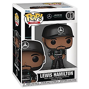 POP Racing: Formula One - Lewis Hamilton (AMG Petronas) Funko Vinyl Figure (Bundled with Compatible Box Protector Case), Multicolor, 3.75 inches
