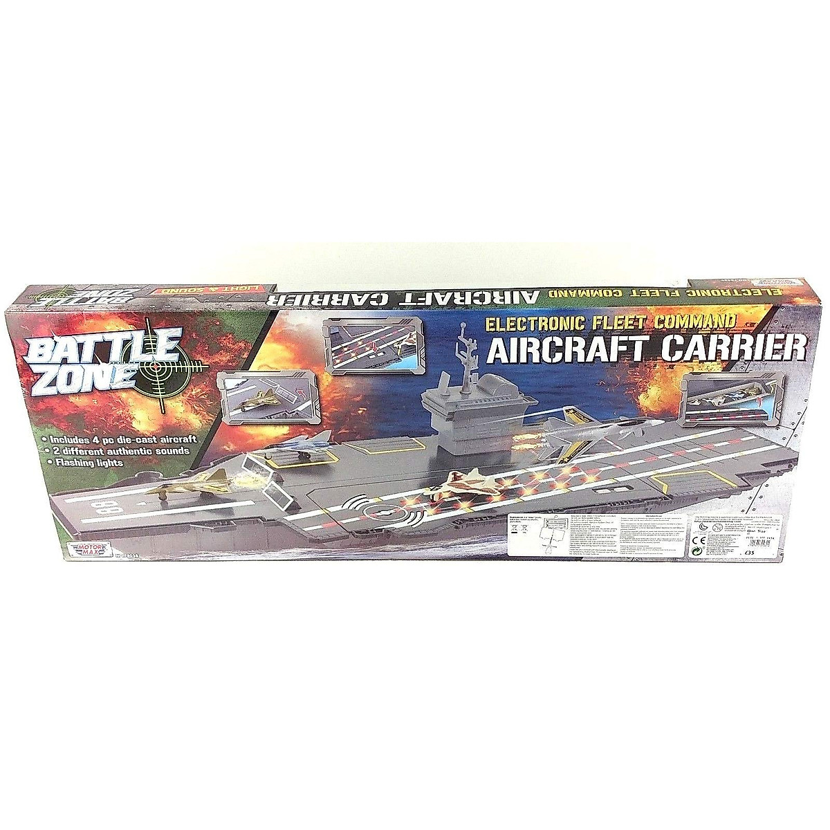 Fleet Command Aircraft Carrier 31" (Lights and Sound) + 4 Die Cast Feighter Jets