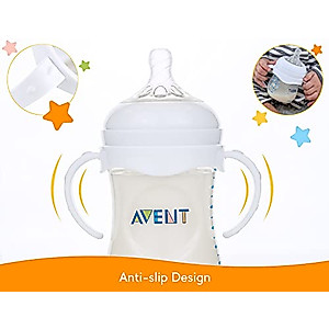 Baby Bottle Handles for Philips Avent Natural Baby Bottles, Compatible Avent Bottle Holder for Baby, 2 Count