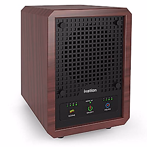 Ivation 5-in-1 Air Purifier & Ozone Generator For Up to 3,500 Sq/Ft, Ionizer & Deodorizer – Included 2 UV Lights, Photo-Catalytic and Carbon Filters, Eliminates Odors from Pets, Smoke, Food & More