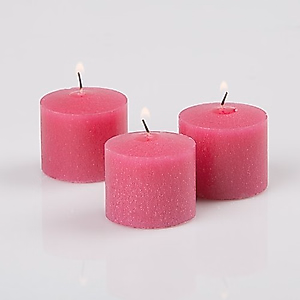 Richland Set of 24 Votive Candles (Dark Pink)