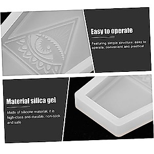 Amosfun 2 Sets Coffin Storage Mold Ornament Storage Box Makeup Storage Box Dice Resin Mold Resin Coffin Caskets Makeup Storage Tray Molds Handmade Craft Mold Handmade Mold for Home White