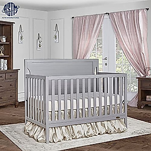 Dream On Me Cape Cod 5-in-1 Convertible Crib in Pebble Grey, Greenguard Gold Certified , 50x30x44 Inch (Pack of 1)