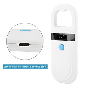 Pet ID Microchip Reader,Rechargeable RFID EMID Animal Handheld Reader,Pet ID Scanner Animal Chip Registration,Support Pet Tag FDX-B (ISO11784 / 11785)