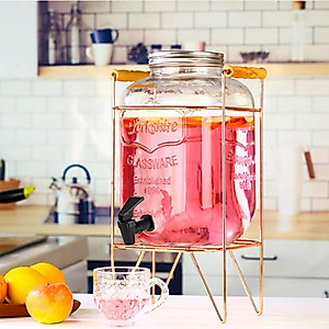 Tslinc 4 Sets Replacement Cooler Faucet, BPA-Free Water Dispenser Tap Set Reusable Spigot Spout Water Beverage Lever Pour Dispenser Valve Water Crock Tap (2 Black and 2 White)