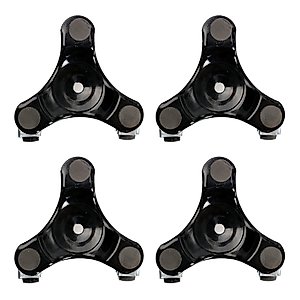 HYTPJX 4 pcs 6" Steel Tri-Dolly 200 lbs 3 Wheel Mover Moving Furniture Dolly Load Capacity Mover Dollys for Moving Heavy Furniture Grand Piano Table Black