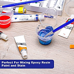 ReliMedPro disposable graduated plastic medicine cups, bulk pack of 100, 1 OZ (30ml) small measuring cups for liquid medication, paint, epoxy, pill and resin (100)