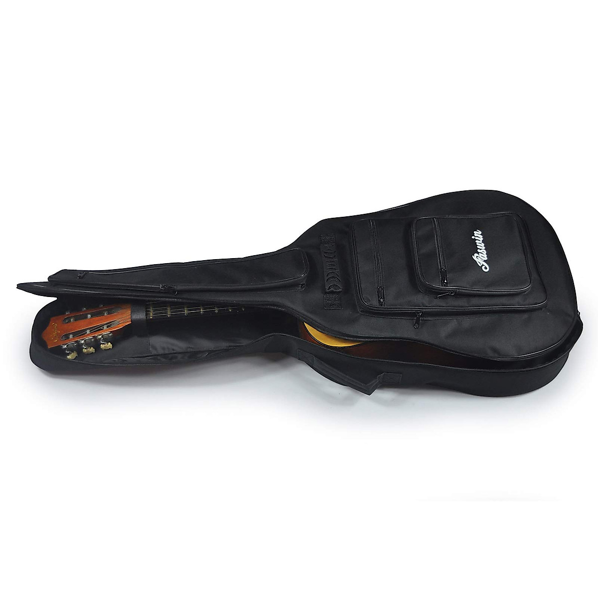 Faswin 41 Inch Acoustic Guitar Padded Gig Bag with 6 Pockets, Pick Sampler and Guitar Strap