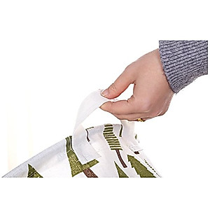 Homele 19.7" Large Laundry Hamper Bucket Waterproof Coating Cotton Laundry Basket Collapsible Washing Basket Canvas Storage Basket Bin Home Nursery Toy Organizer (Tree)