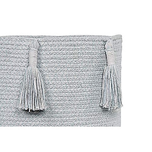 Lorena Canals Basket Woody Pearl Blue - Pearl Blue - Baskets - 9" x Ø 9" - 97% Cotton, 3% Other Fibres