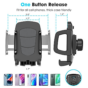 USBERG Cup Holder Phone Mount for Car,Cell Phone Holder Car, Universal Adjustable Gooseneck Cup Phone Holder for Car Truck,Compatible with iPhone,Samsung,LG & All Cell Phones …