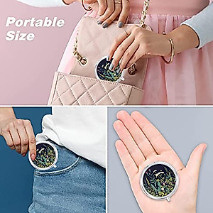 Aiawoxc Pill Case, Cute Travel Pill Box for Purse, Moisture ​Proof Small Pill Holder, Portable Pocket Pill Organizer Dispenser ​to Hold Vitamins, Cod Liver Oil, Supplements and Medicine (Dandelion)