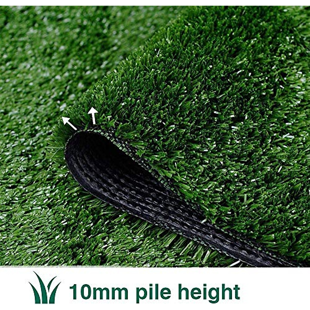 Artificial Grass Turf Lawn-4 Feet x 6 Feet, 0.4" Indoor Outdoor Rug Synthetic Grass Mat Fake Grass