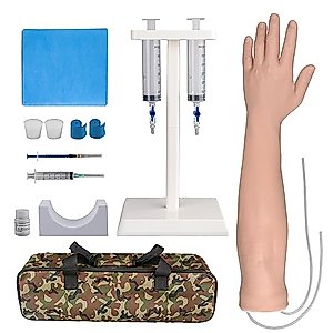 SimCoach Intravenous Practice Arm, Phlebotomy Practice Kit, IV Venipuncture Training Arm for Injection and Infusion, Medical EducationTraining Model